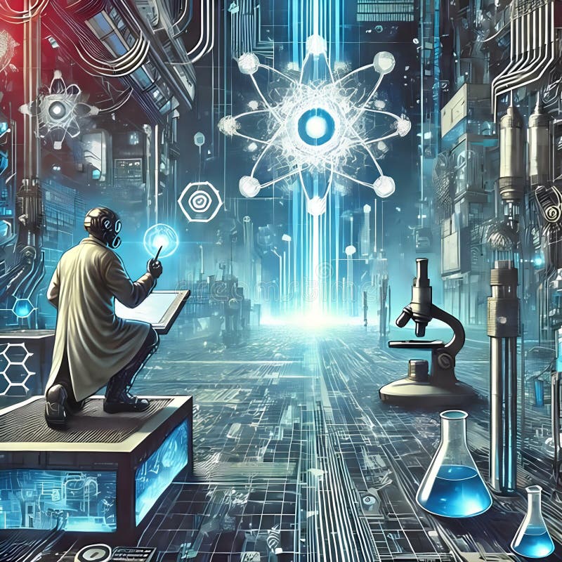 Illustration about the Science Developed by Humanity Stock Illustration ...