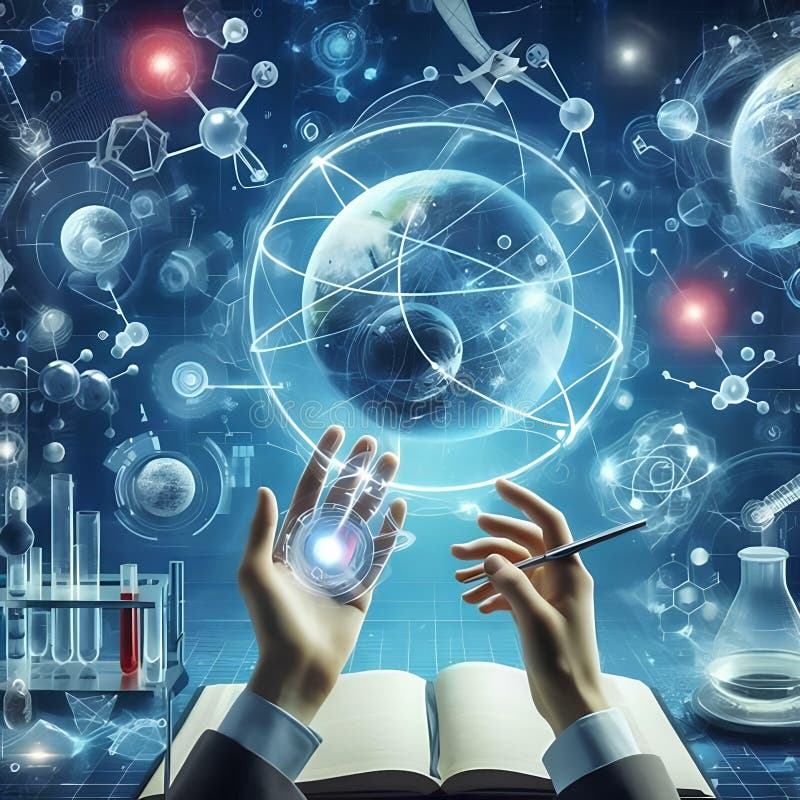 Illustration about the Science Developed by Humanity Stock Illustration ...