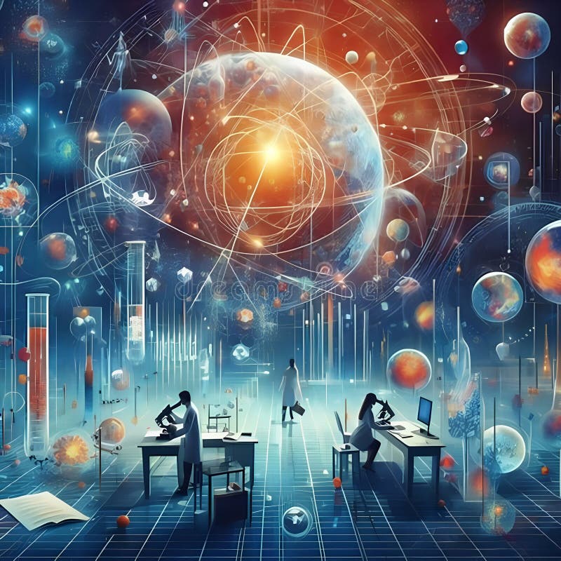 Illustration about the Science Developed by Humanity Stock Illustration ...