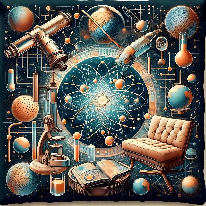 Illustration about the Science Developed by Humanity Stock Illustration ...