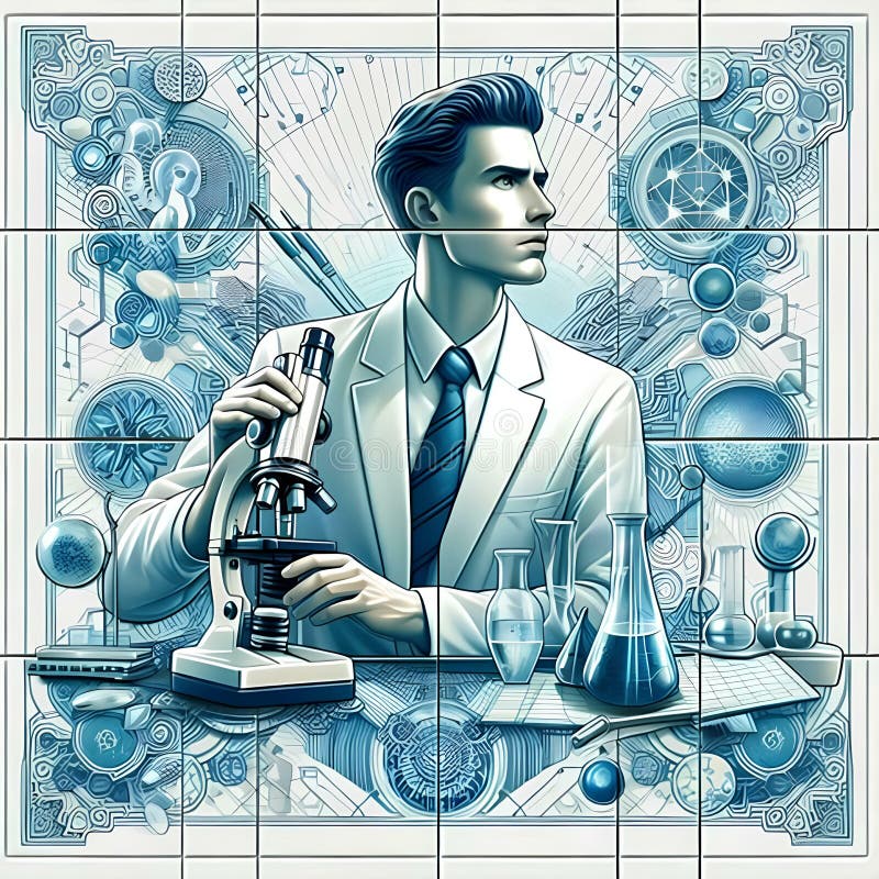 Illustration about the Science Developed by Humanity Stock Illustration ...