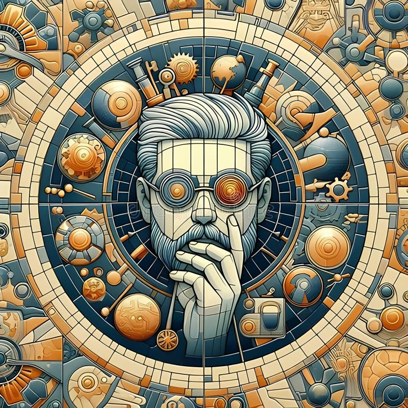 Illustration about the Science Developed by Humanity Stock Illustration ...