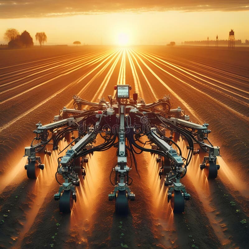 Image of Cybertechnology Helping in Agriculture Stock Illustration ...