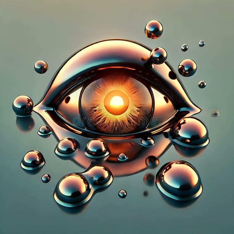 Illustration of a Light Source Reflected in the Eye Stock Illustration ...