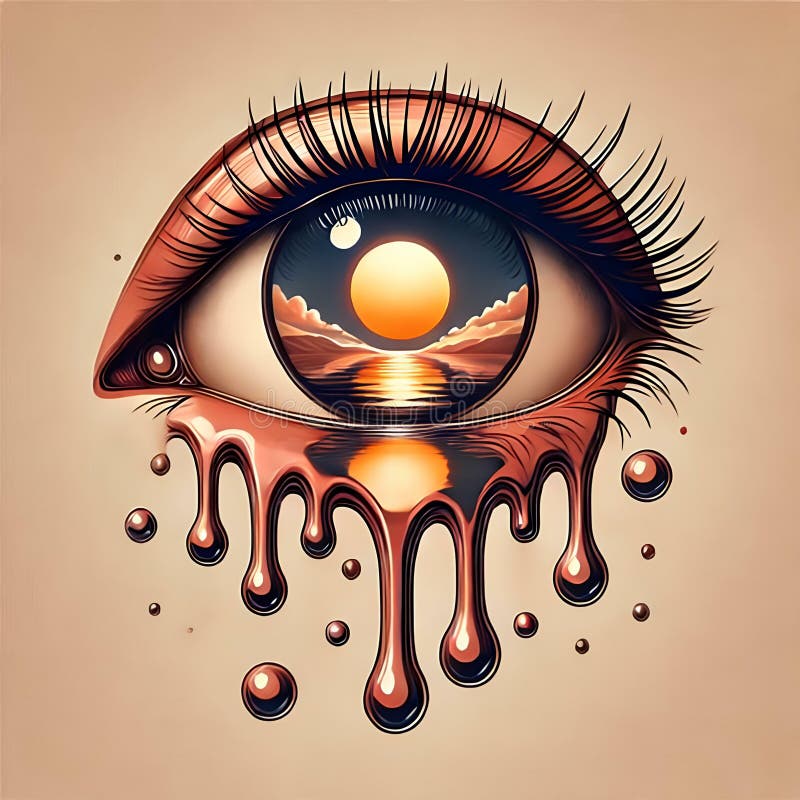 Illustration of a Light Source Reflected in the Eye Stock Illustration ...
