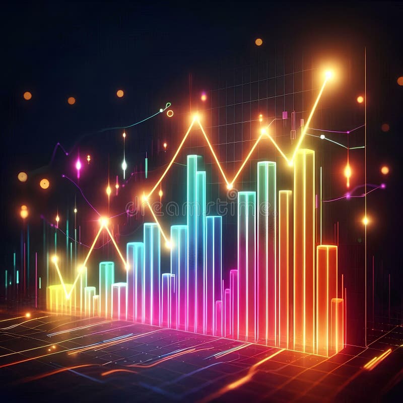 Artistic Image of a Growth Graph Stock Illustration - Illustration of ...