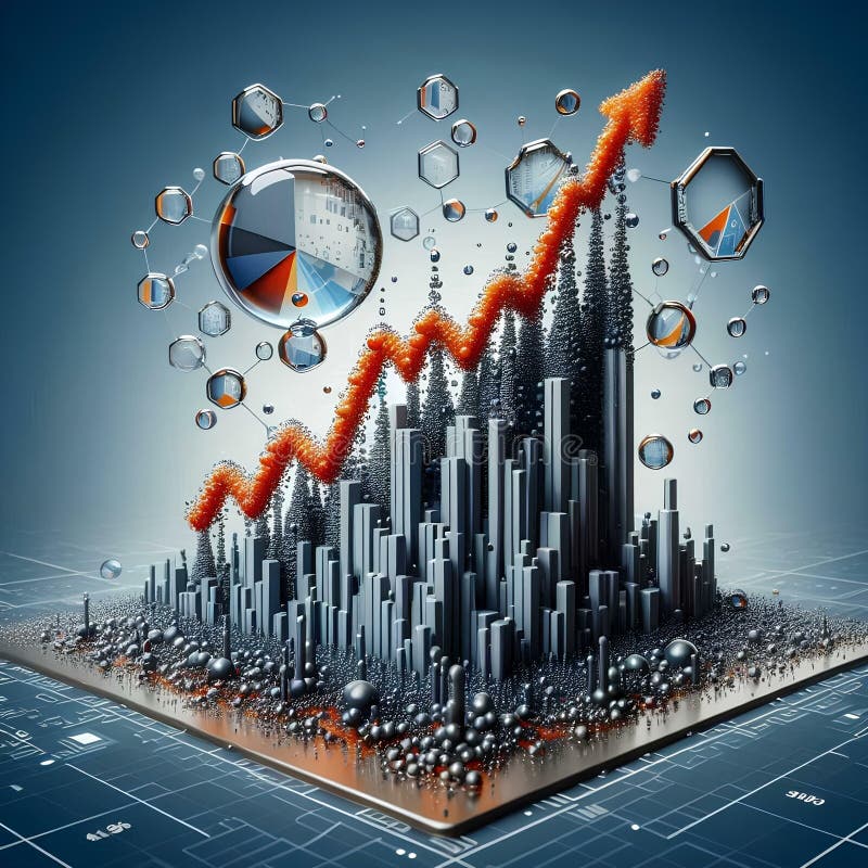 Artistic Image of a Growth Graph Stock Illustration - Illustration of ...