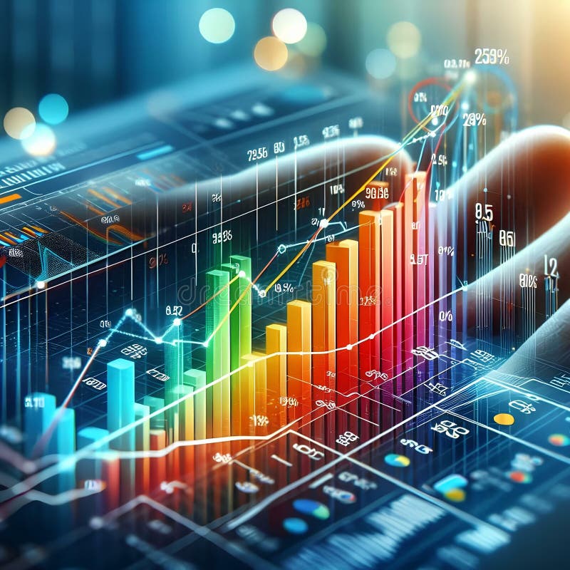 Artistic Image of a Growth Graph Stock Illustration - Illustration of ...