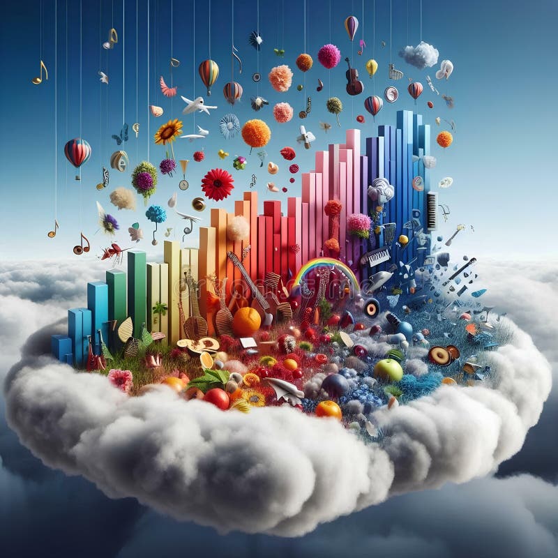 Artistic Image of a Growth Graph Stock Illustration - Illustration of ...