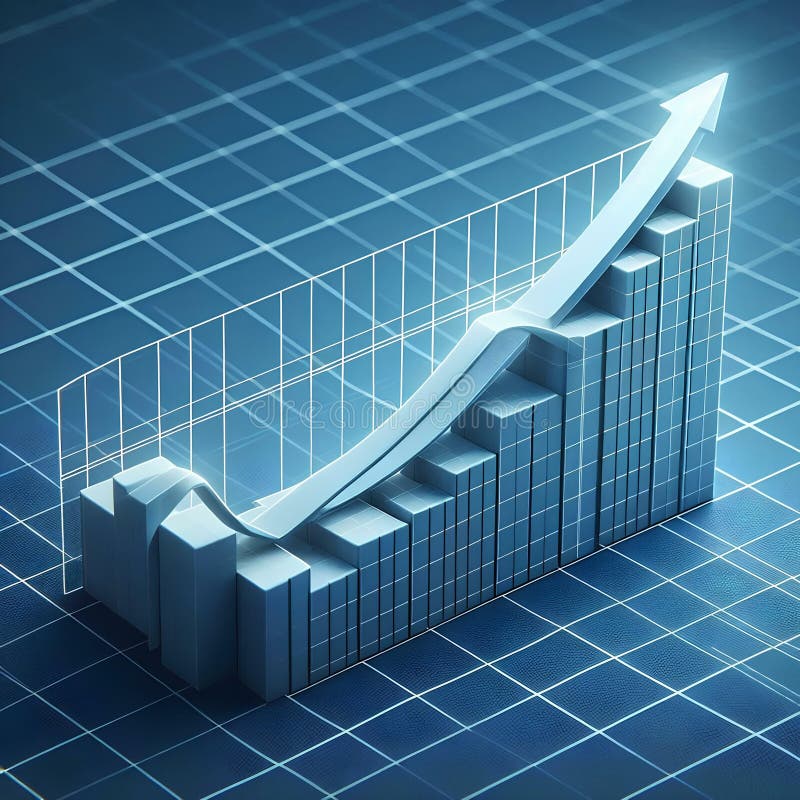 Artistic Image of a Growth Graph Stock Illustration - Illustration of ...