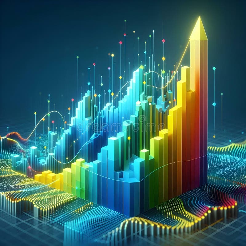 Artistic Image of a Growth Graph Stock Illustration - Illustration of ...