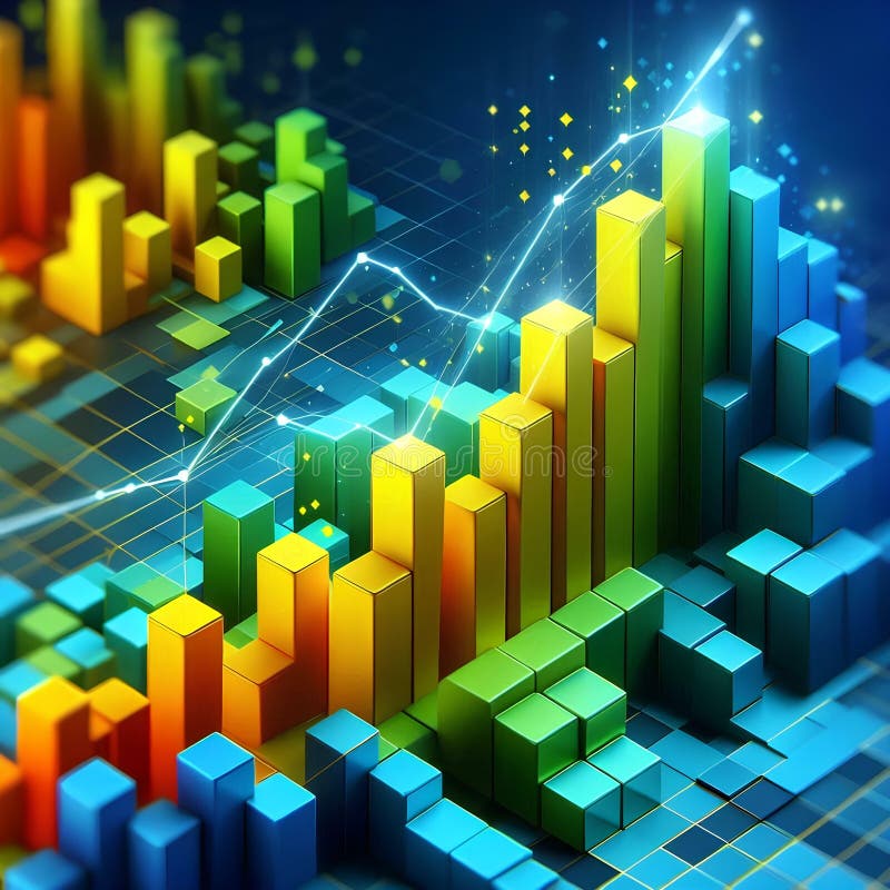 Artistic Image of a Growth Graph Stock Illustration - Illustration of ...