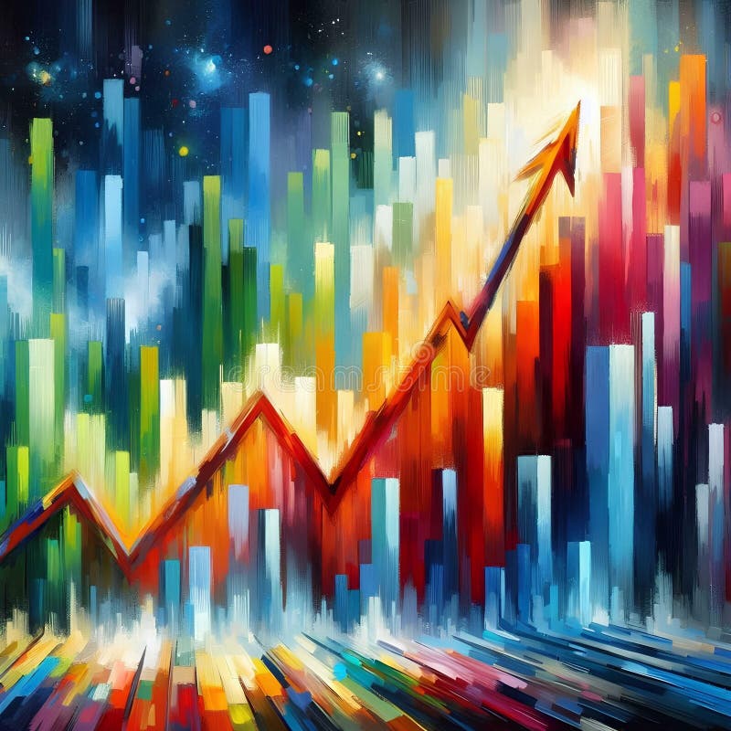 Artistic Image of a Growth Graph Stock Illustration - Illustration of ...