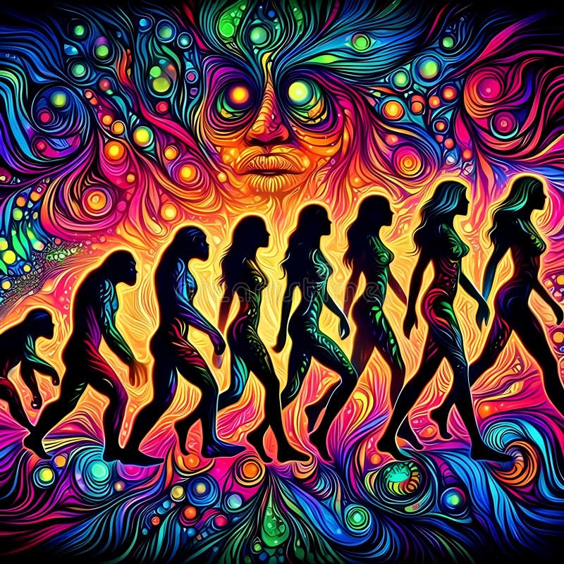 Illustration of the Evolution of Humanity Stock Illustration ...