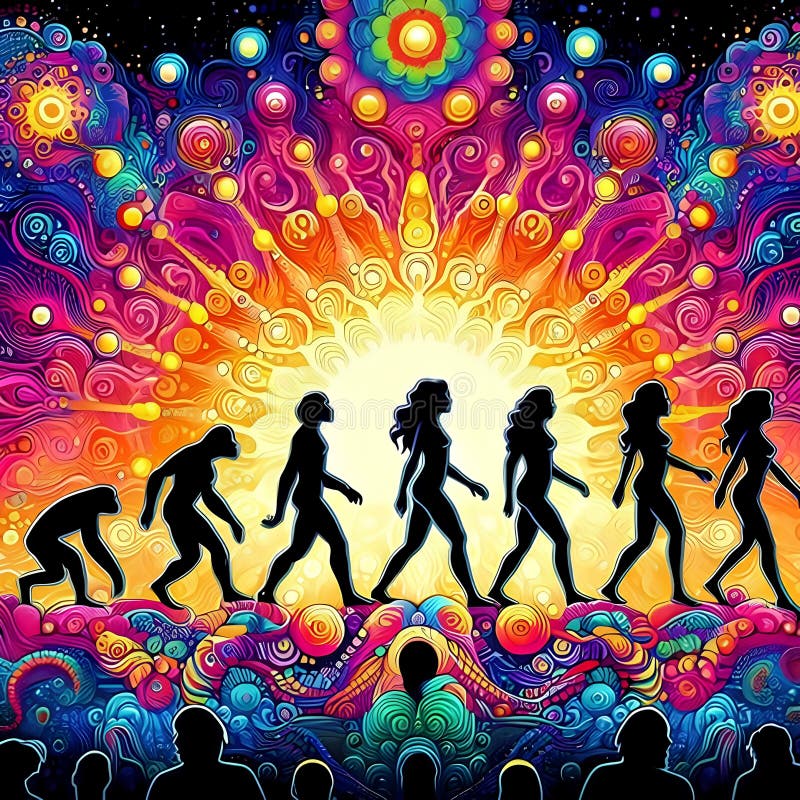 Illustration of the Evolution of Humanity Stock Illustration ...