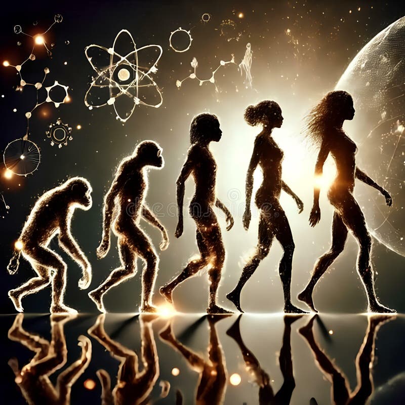 Illustration of the Evolution of Humanity Stock Illustration ...