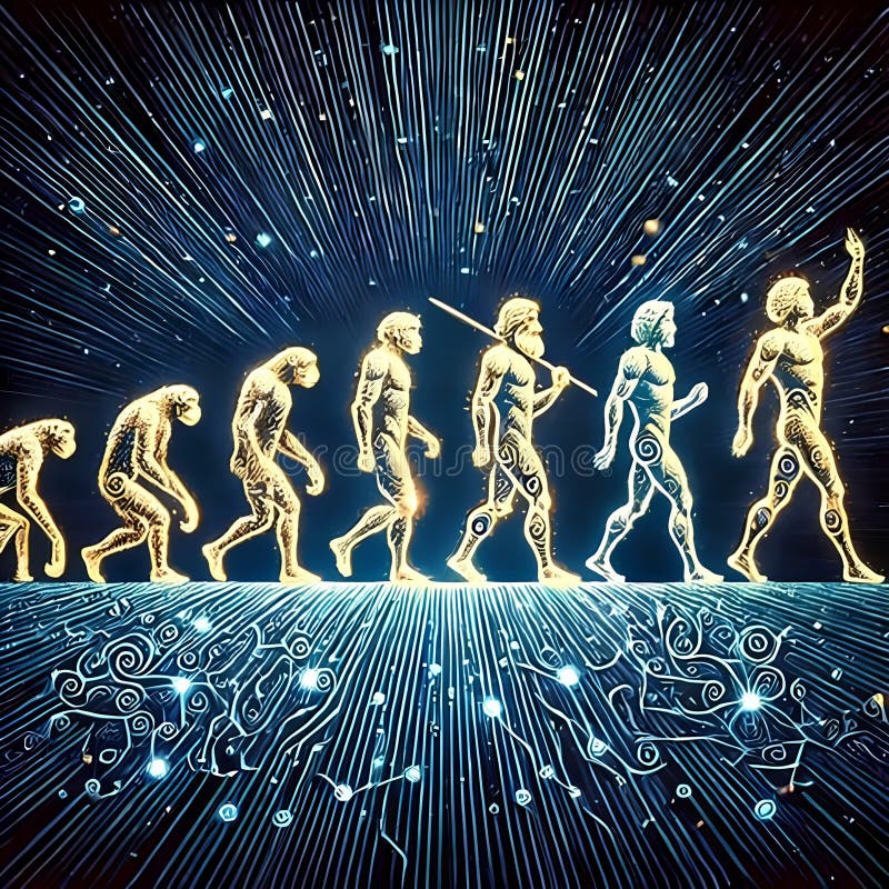Illustration of the Evolution of Humanity Stock Illustration ...