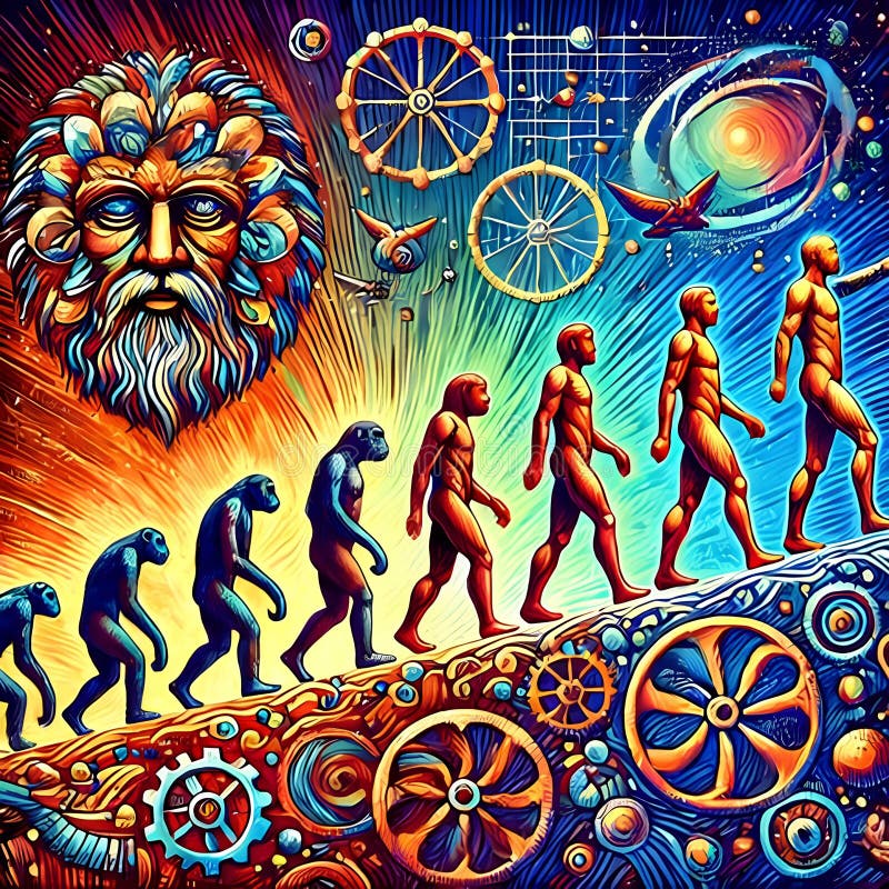 Illustration of the Evolution of Humanity Stock Illustration ...