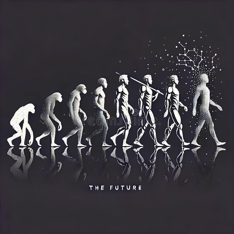 Illustration of the Evolution of Humanity Stock Illustration ...