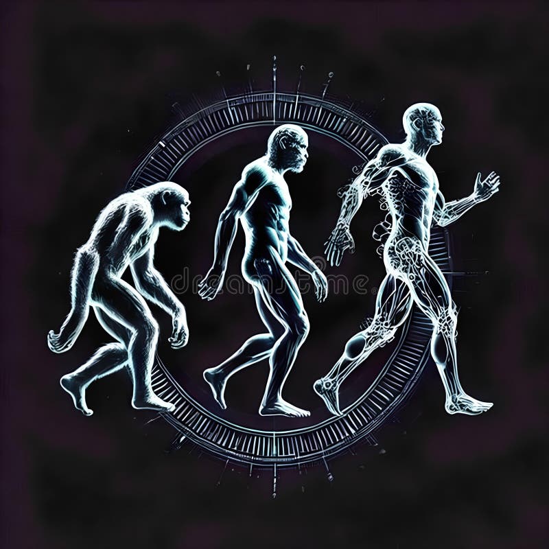 Illustration of the Evolution of Humanity Stock Illustration ...