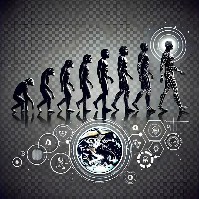 Illustration of the Evolution of Humanity Stock Illustration ...