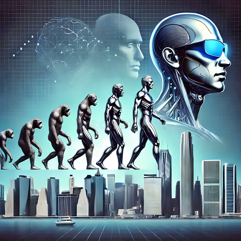 Illustration of the Evolution of Humanity Stock Illustration ...