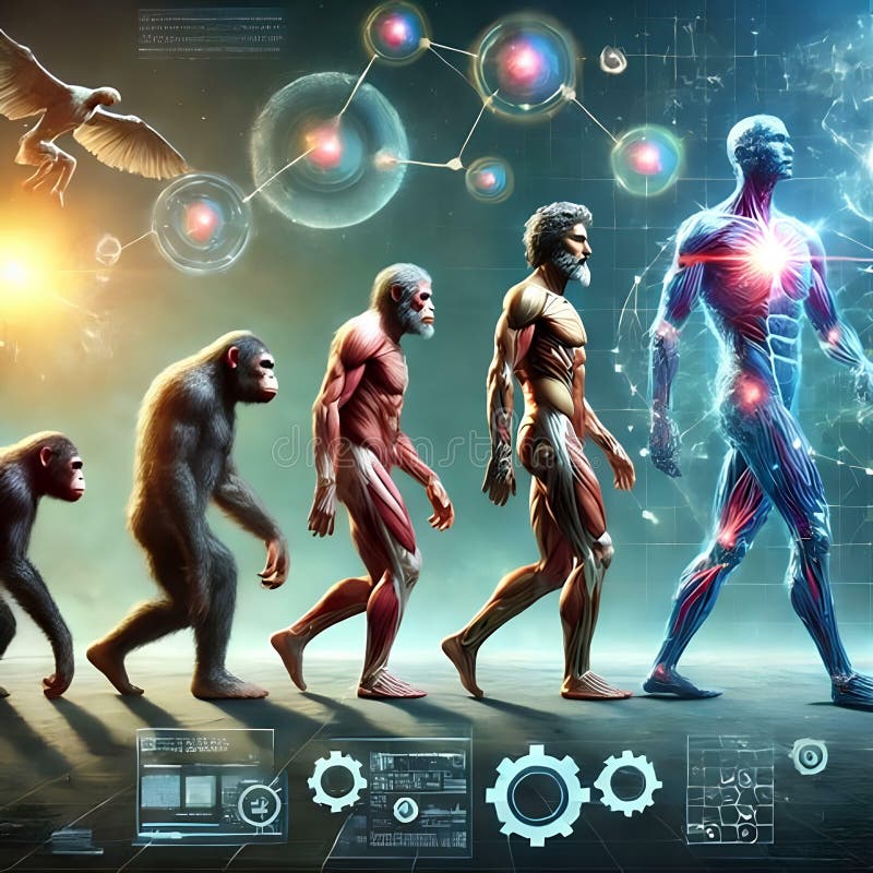 Illustration of the Evolution of Humanity Stock Illustration ...