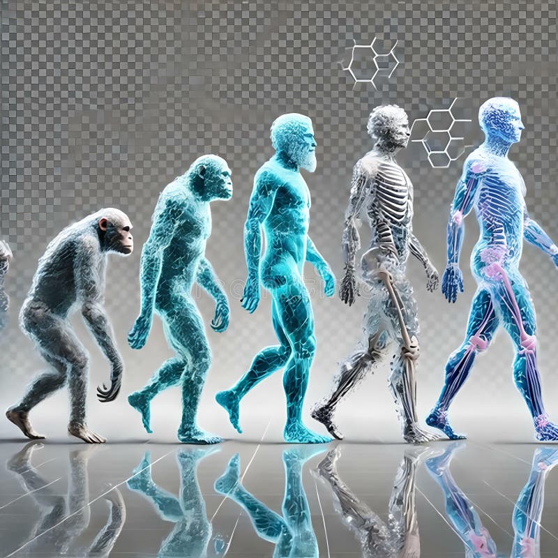 Illustration of the Evolution of Humanity Stock Illustration ...