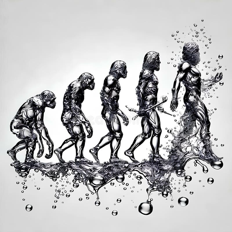 Illustration of the Evolution of Humanity Stock Illustration ...