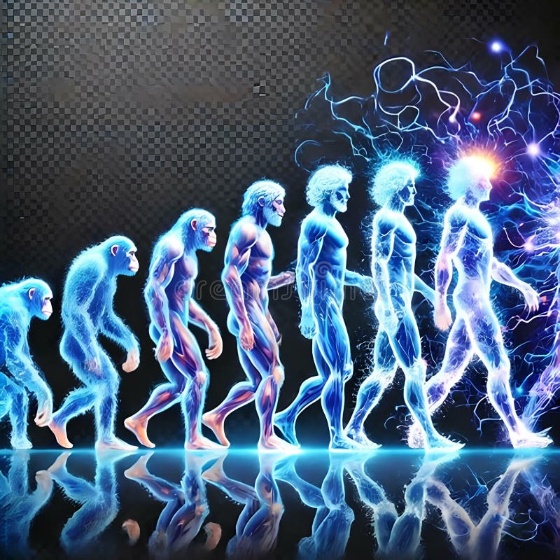 Illustration of the Evolution of Humanity Stock Illustration ...