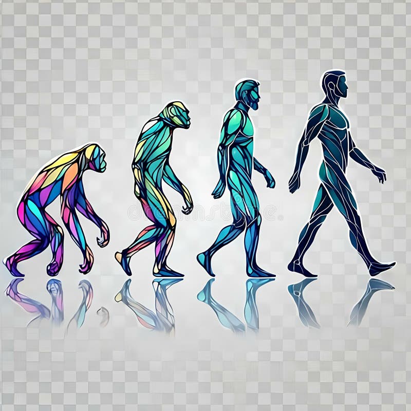 Illustration of the Evolution of Humanity Stock Illustration ...