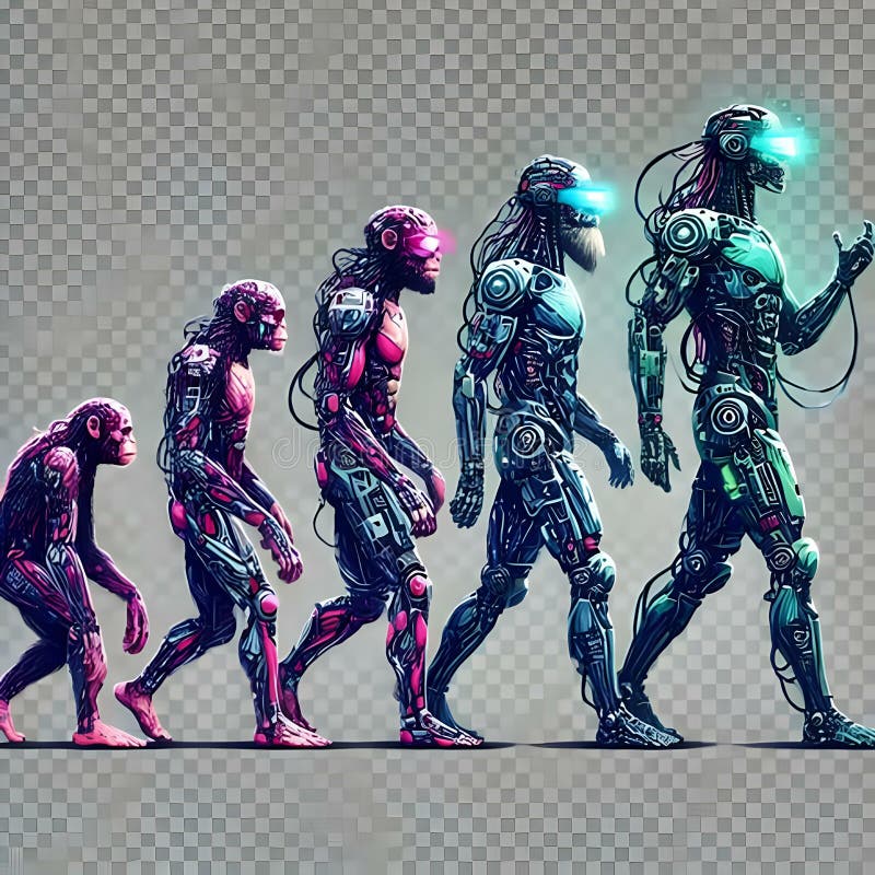 Illustration of the Evolution of Humanity Stock Illustration ...