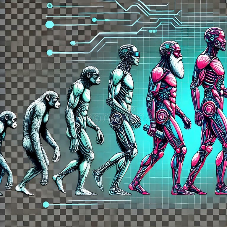 Illustration of the Evolution of Humanity Stock Illustration ...