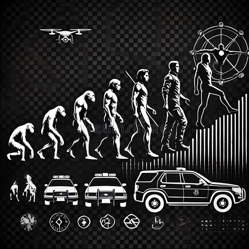 Illustration of the Evolution of Humanity Stock Illustration ...