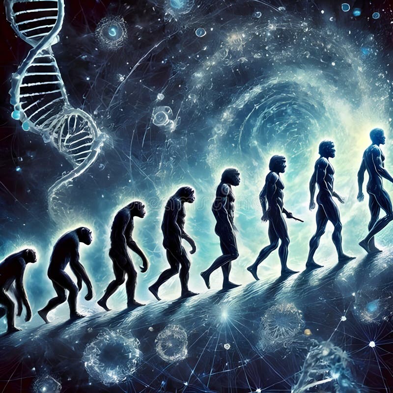 Illustration of the Evolution of Humanity Stock Illustration ...