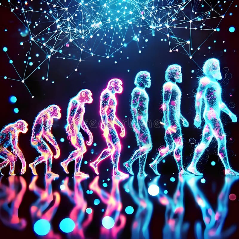 Illustration of the Evolution of Humanity Stock Illustration ...