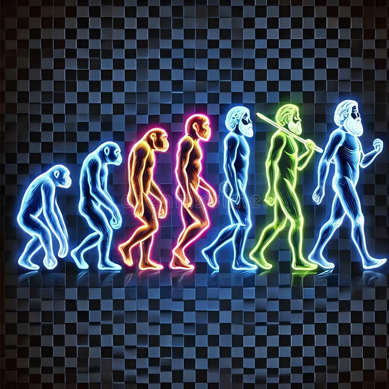 Illustration of the Evolution of Humanity Stock Illustration ...