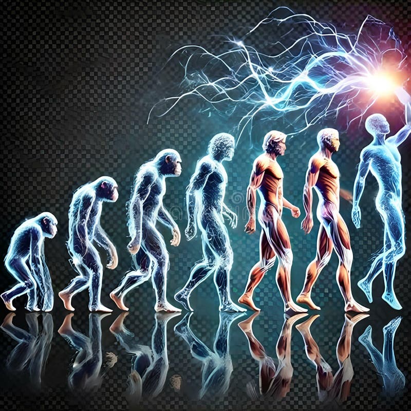 Illustration of the Evolution of Humanity Stock Illustration ...