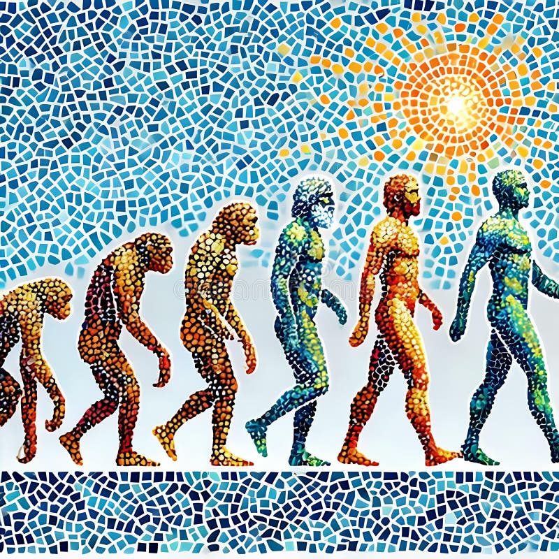 Illustration of the Evolution of Humanity Stock Illustration ...