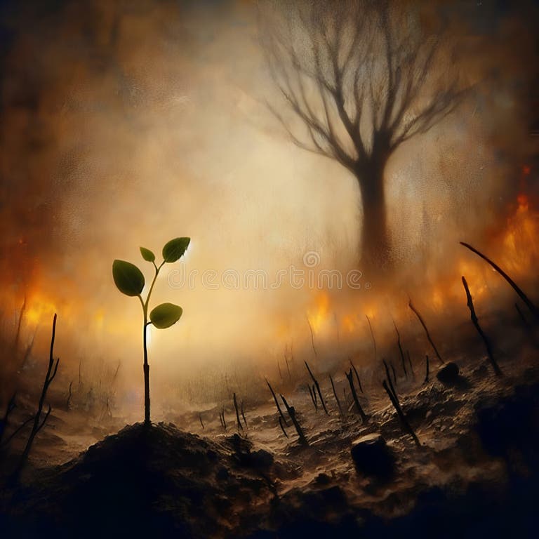 Plant that Symbolizes Hope and Rebirth Stock Illustration ...