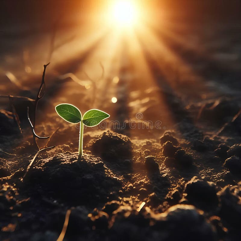 Plant that Symbolizes Hope and Rebirth Stock Illustration ...