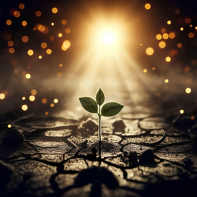 Plant that Symbolizes Hope and Rebirth Stock Illustration ...