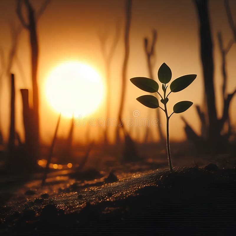 Plant that Symbolizes Hope and Rebirth Stock Illustration ...