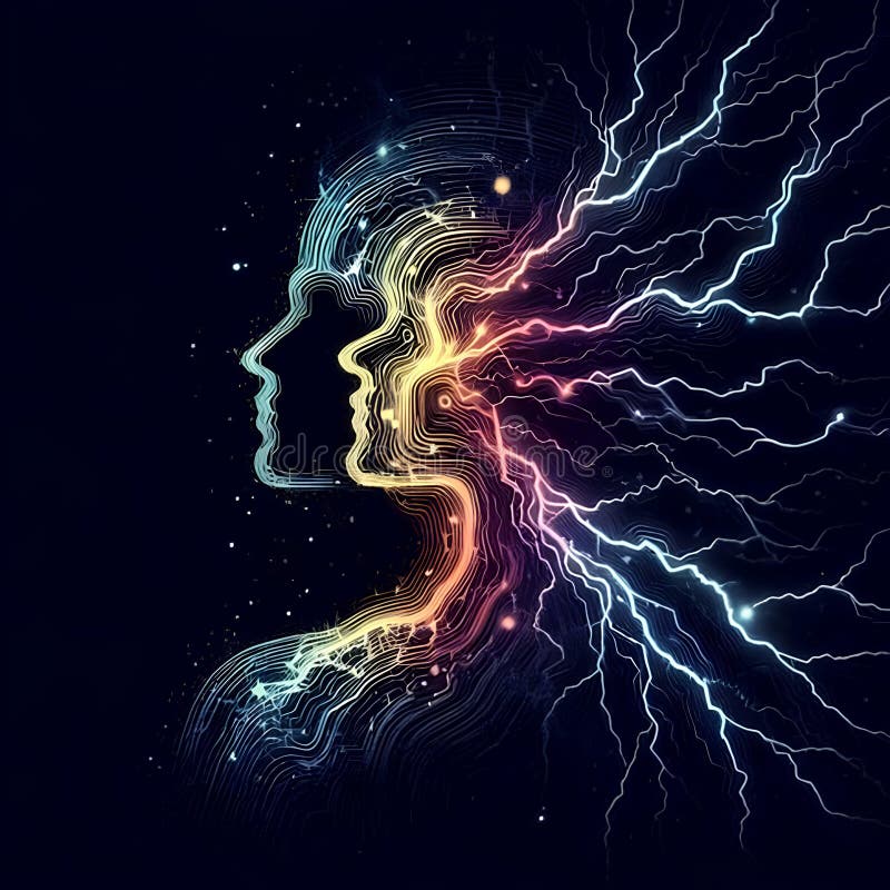 Illustration an Entity with the Power of Thunder Stock Illustration ...