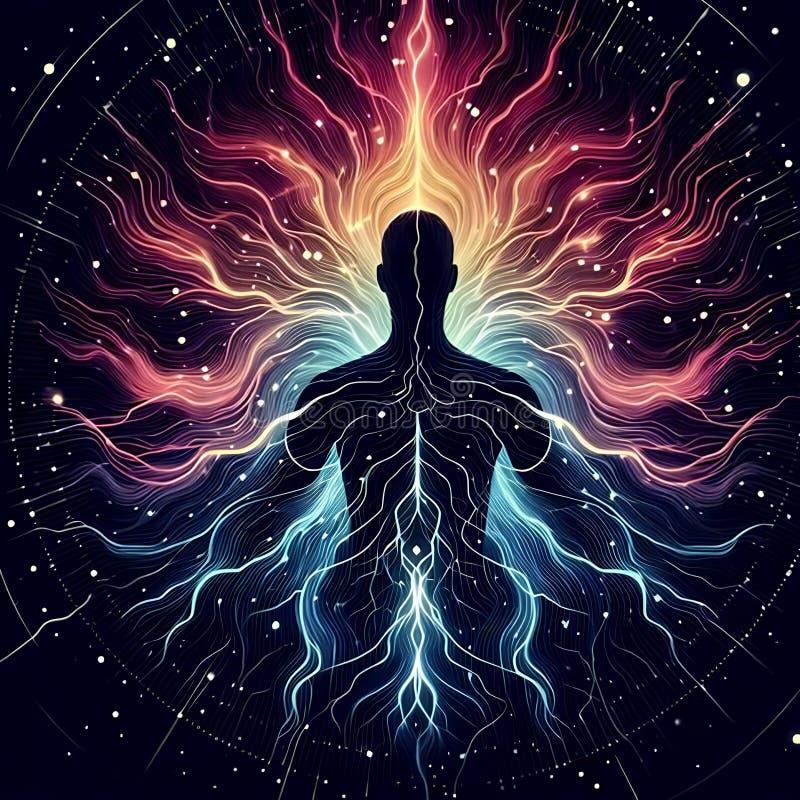 Illustration an Entity with the Power of Thunder Stock Illustration ...