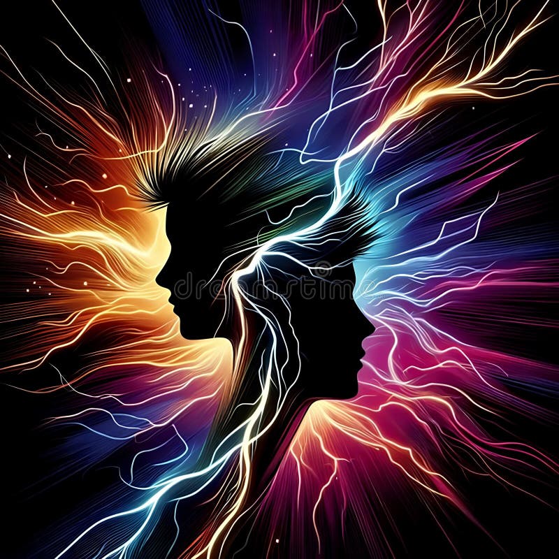 Illustration an Entity with the Power of Thunder Stock Illustration ...