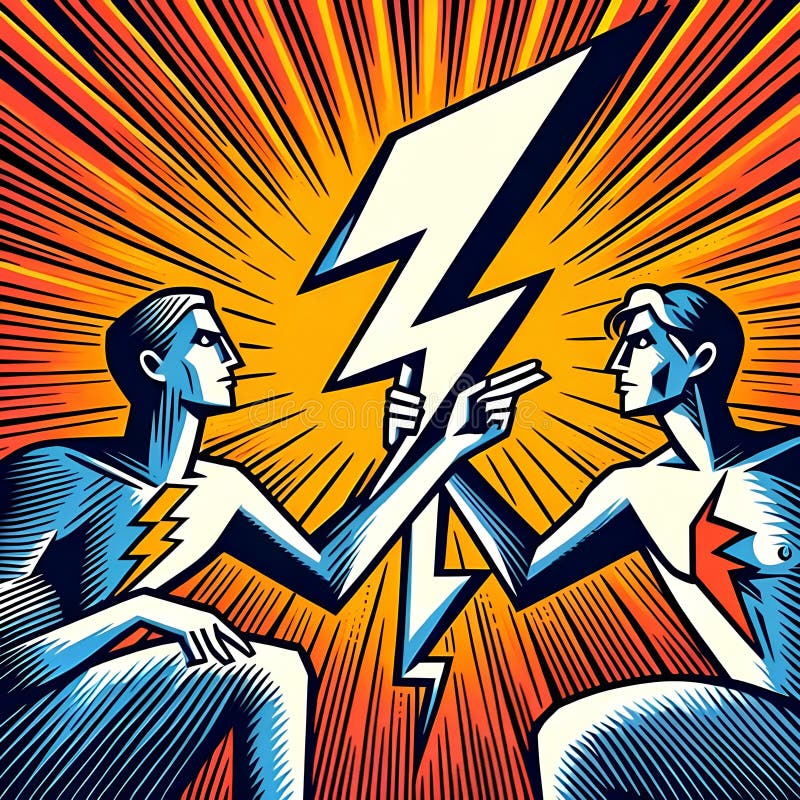 Illustration an Entity with the Power of Thunder Stock Illustration ...