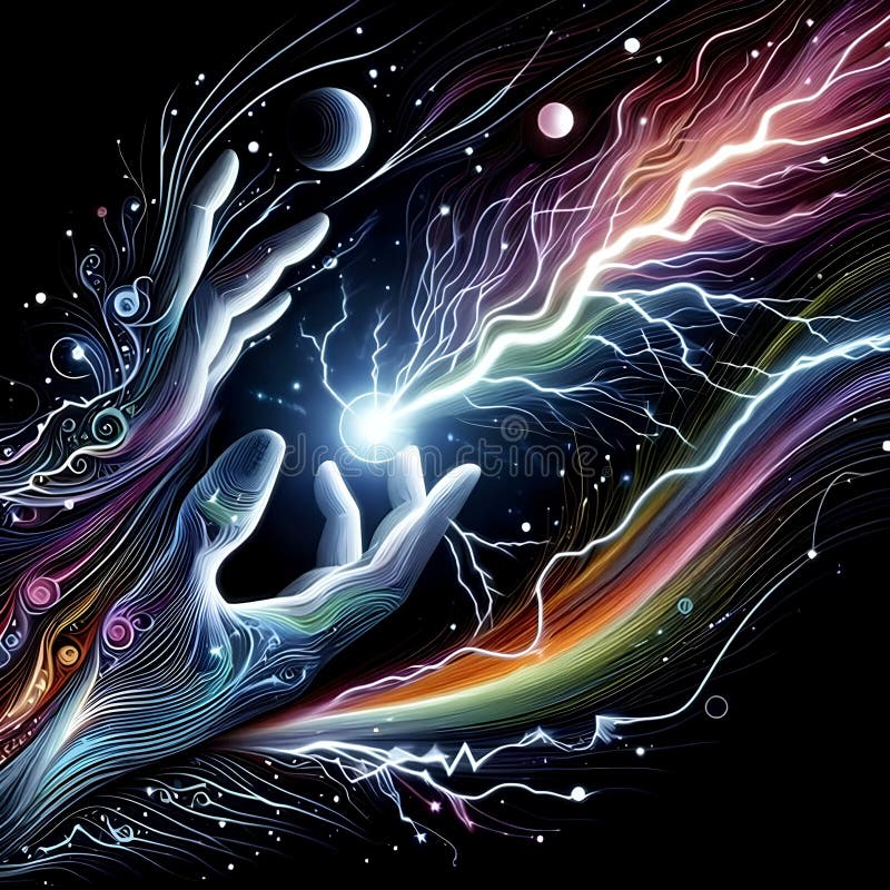 Illustration an Entity with the Power of Thunder Stock Illustration ...