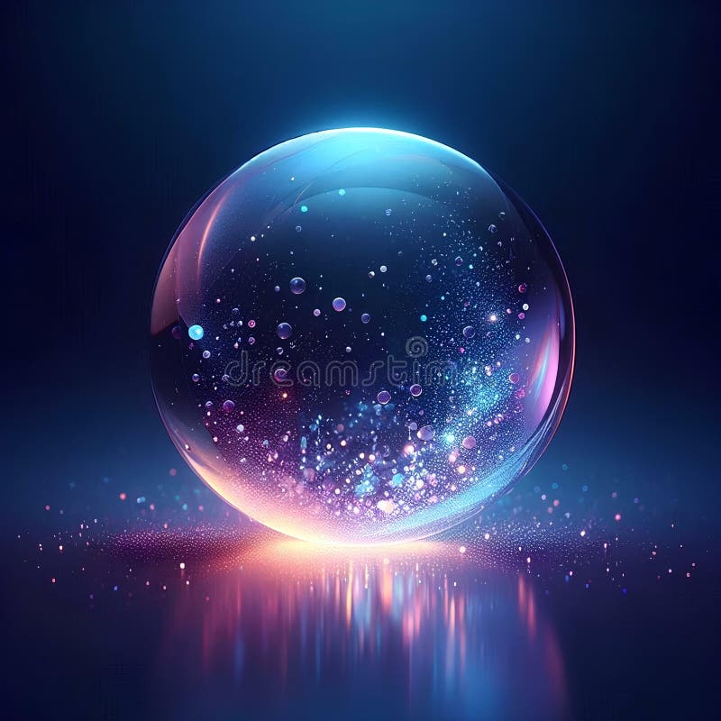 Artistic Illustration of a Sphere of Light Stock Illustration ...