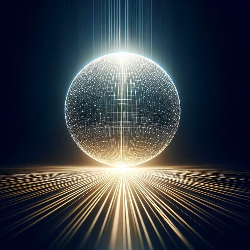 Artistic Illustration of a Sphere of Light Stock Illustration ...